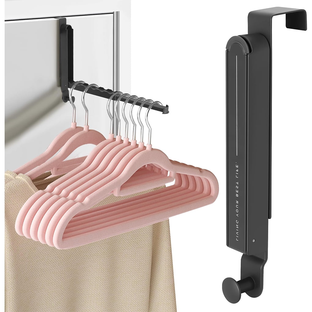 Heavy Duty Over-the-Door Clothes Rack, 1-Pack Foldable Drying Hanger ...