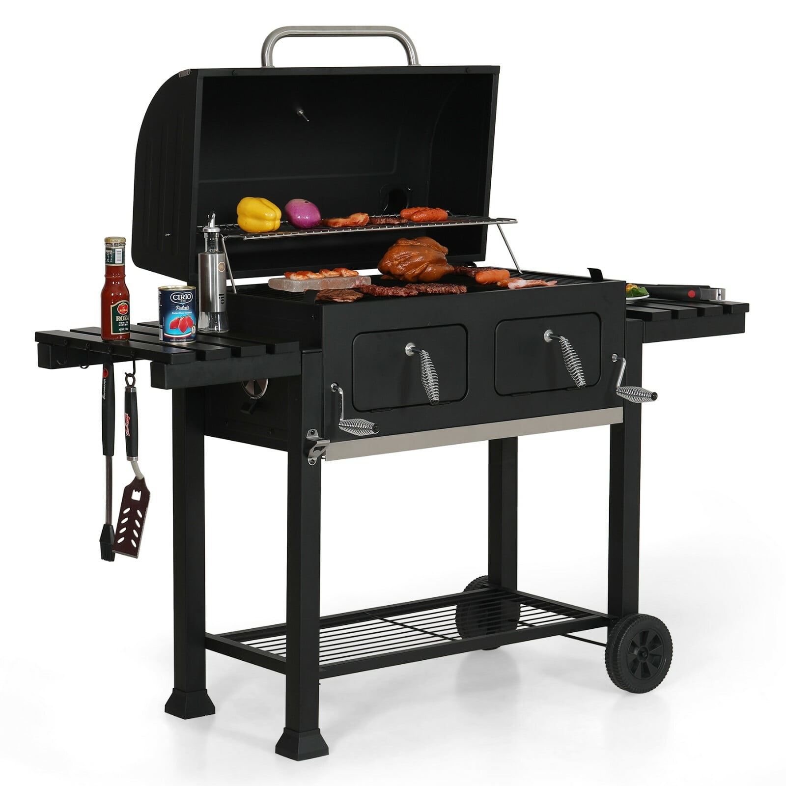Heavy-Duty Oversize Charcoal Grill, 794 SQ.IN. Liftable BBQ Barbecue ...
