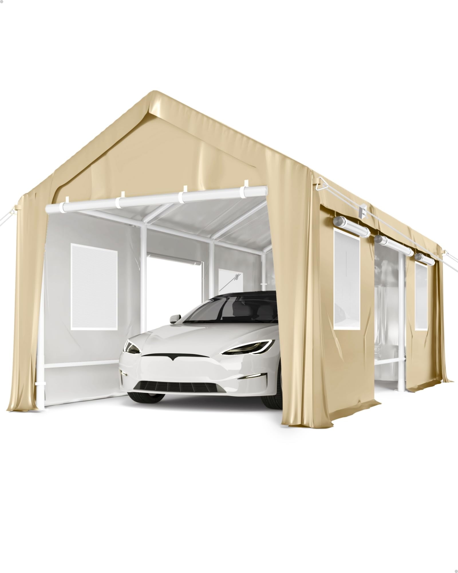 Heavy Duty PE Carport Canopy Cover Only, 200GSM Portable Garage ...