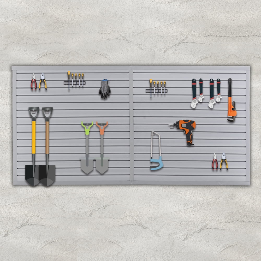 Heavy Duty PVC Slatwall Garage Organizer, Section with 10 Panels ...