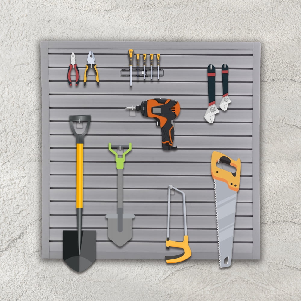Heavy Duty PVC Slatwall Garage Organizer, Section with 10 Panels ...