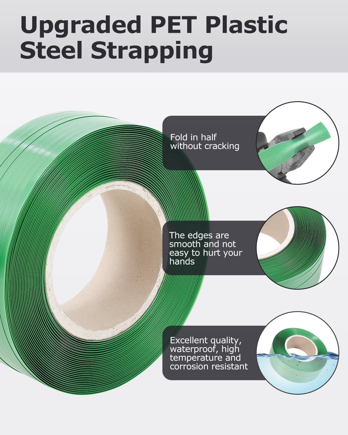 Heavy Duty Packaging Green Strapping Banding Rolls Use with Strapping ...
