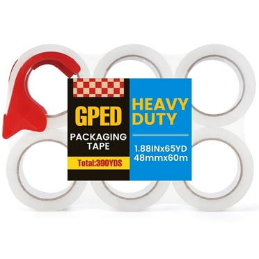 Heavy Duty Shipping Packaging Tape with Dispenser, 1.88 Inches x 54.6 ...
