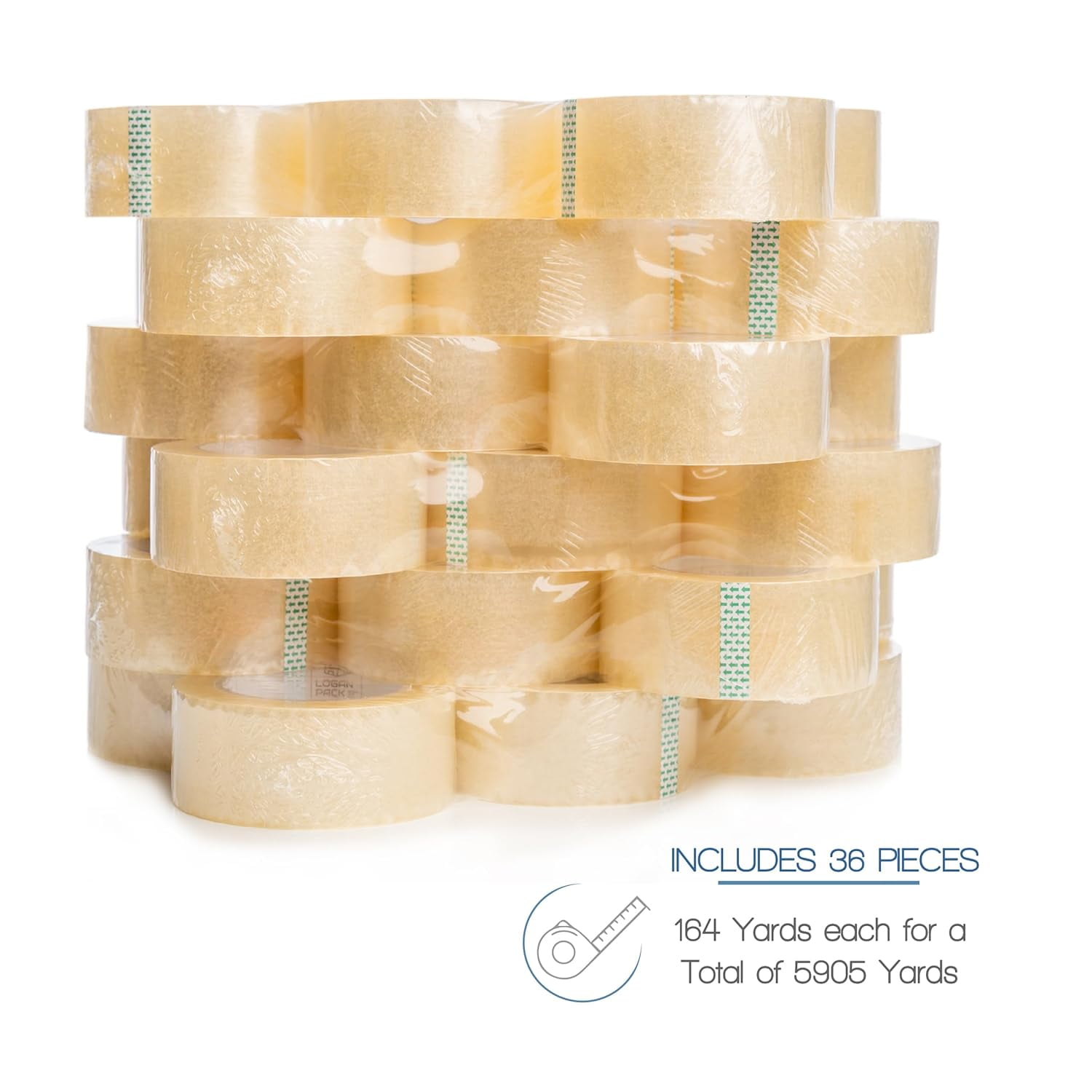 Heavy Duty Packing Tape 6 Rolls, Total 984Y, Clear Packing Tape, 1.88 ...