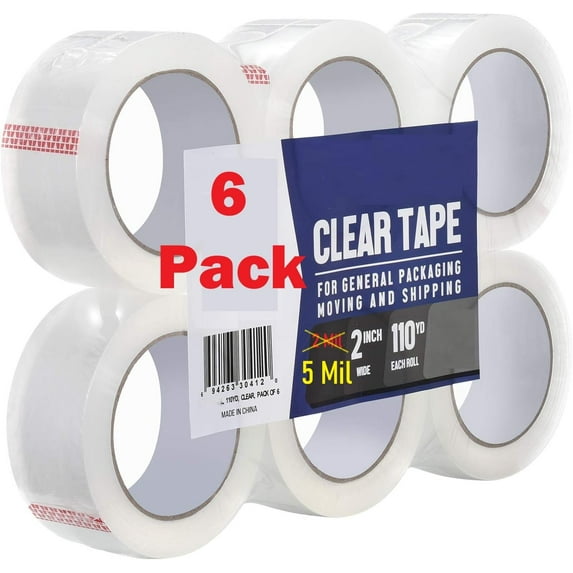 Heavy Duty Packing Tape Rolls, Clear, 5 MIL, 2 inch x 110 Yards, Ultra ...