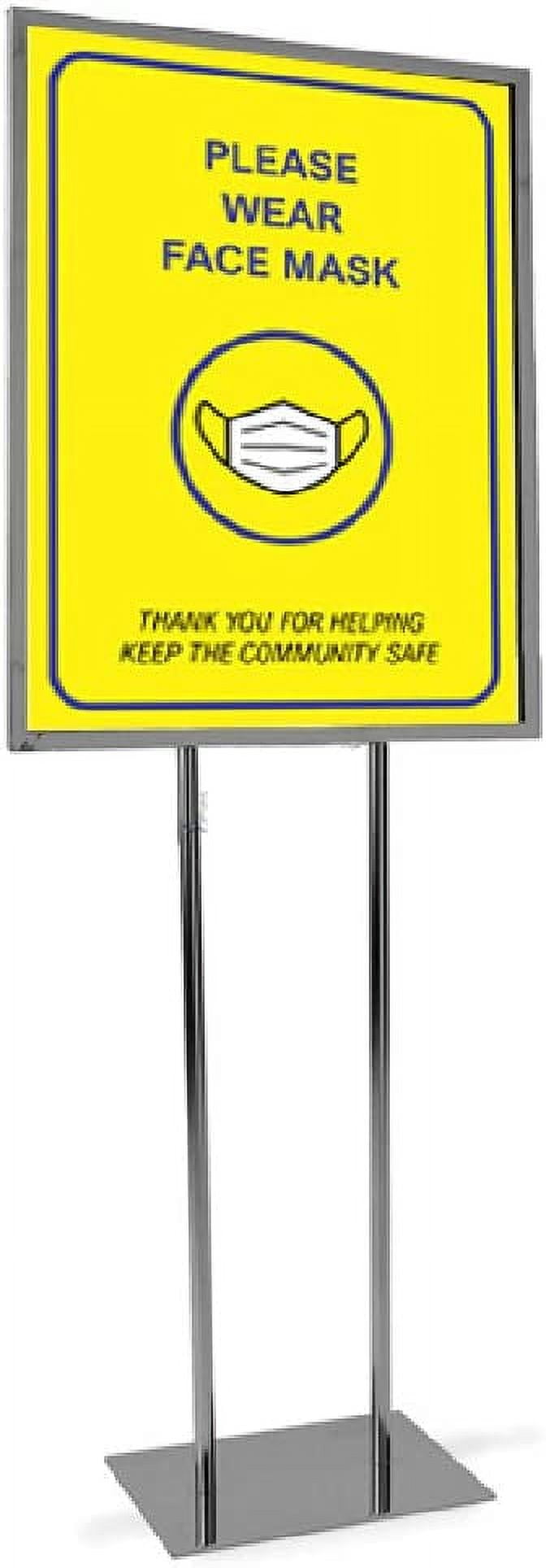 Heavy Duty Pedestal Sign Stand, 22" X 28" Single Bulletin Sign Holder W ...