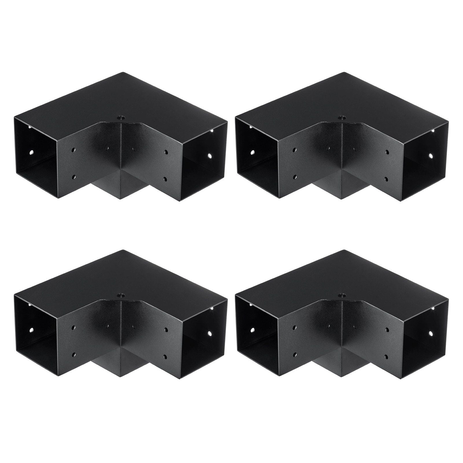 Heavy Duty Pergola Brackets 4''x4'', 4pcs 3-Way Post Base Kit for ...
