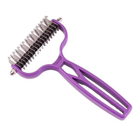 Heavy Duty Pet Deshedding Tool, Denbek 2-Sided Dematting Rake for Dogs ...