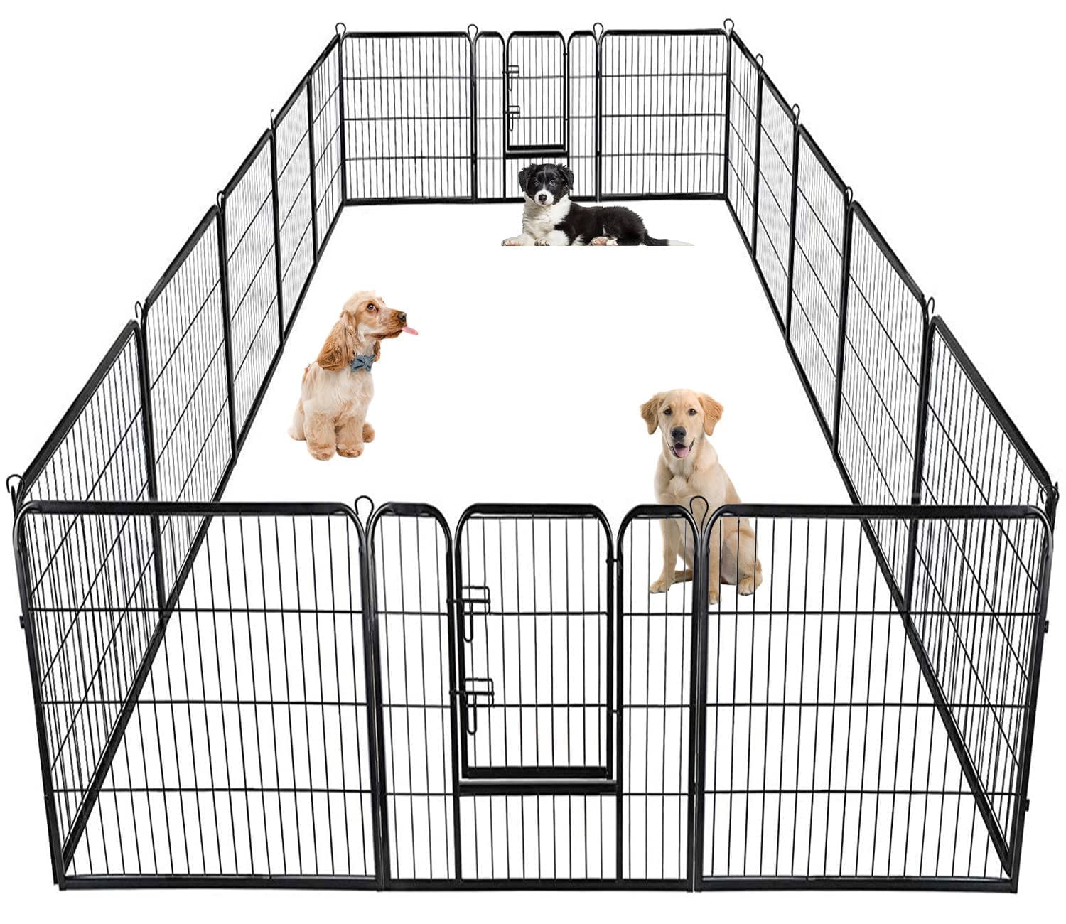 Heavy Duty Pet Playpen 16 Panels 40" Folding Metal Dog Exercise Pen ...