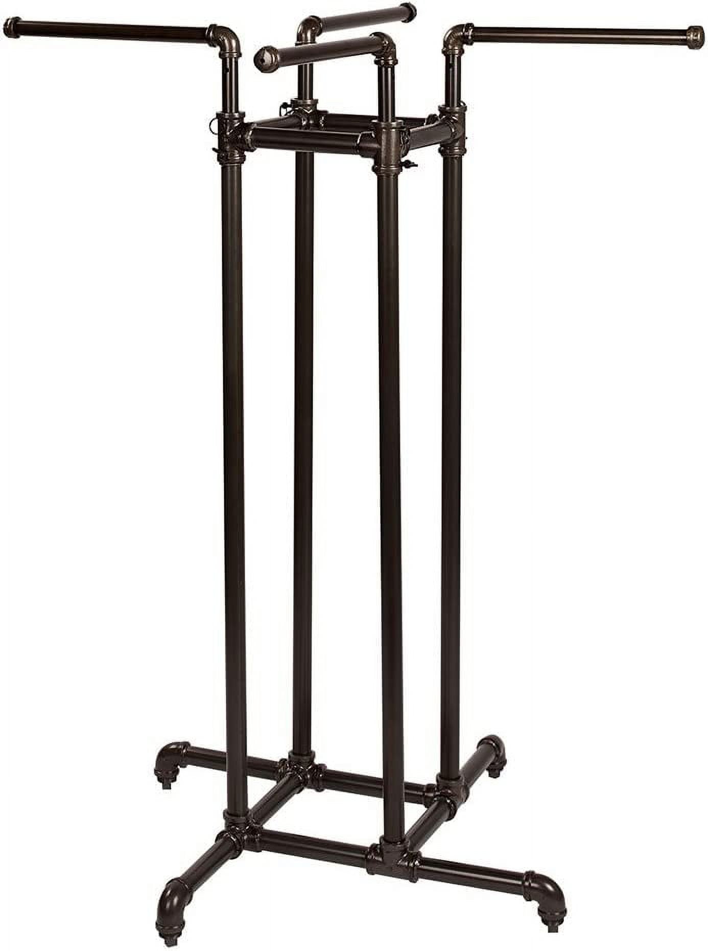 Heavy Duty Pipe 4-Way Clothing Rack - Straight Arms - Walmart.com