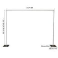 Heavy Duty Pipe Drape Kit Backdrop Support w/ Metal Steel Base-Height ...