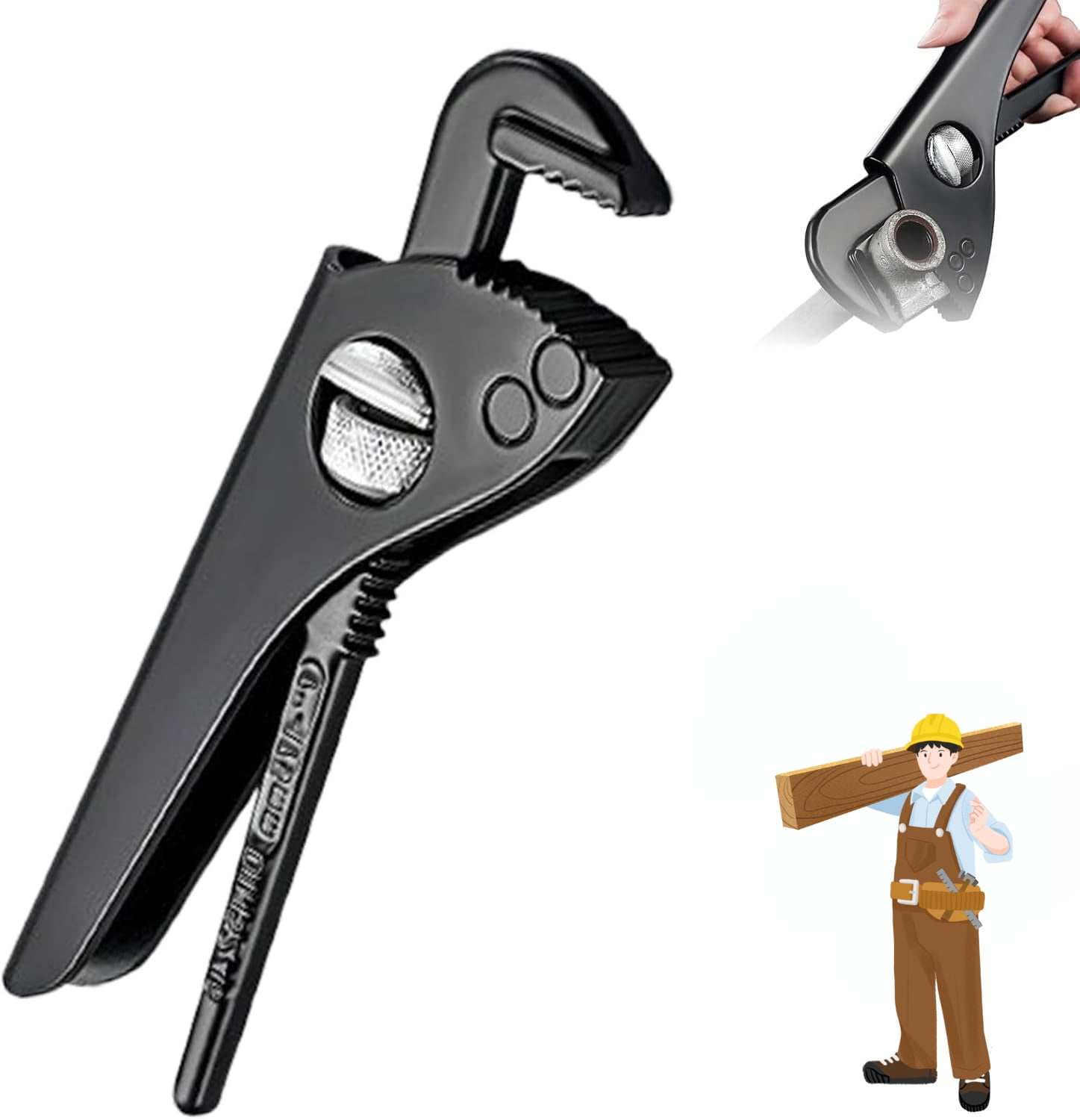 Heavy Duty Pipe Wrench, Adjustable Multifunctional Pipe Wrench, High ...