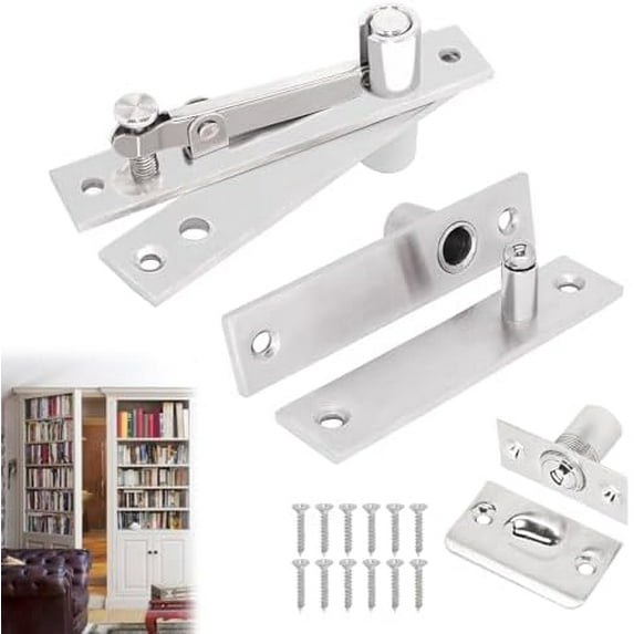 Heavy Duty Pivot Hinge Set with Door Ball Catch for Wood Door, Hidden ...