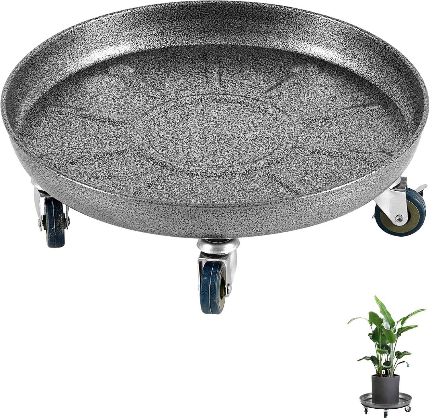 Heavy Duty Plant Caddy with Wheels 16 Inch, 360° Caster, Outdoor ...