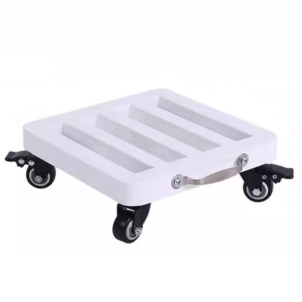 Heavy Duty Plant Stand Flower Pot Cart with Wheels,Square Metal Planter ...