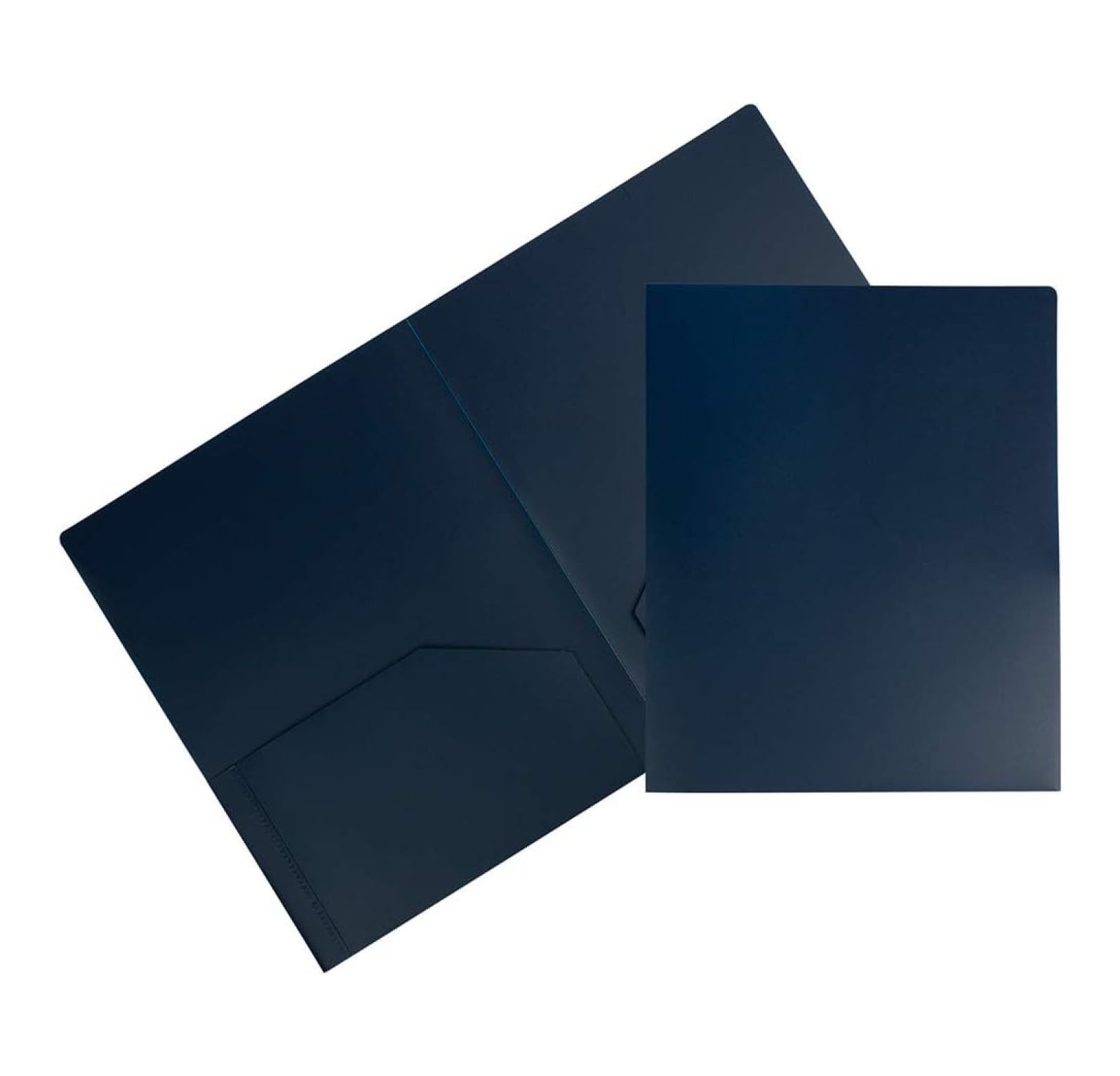 Heavy Duty Plastic 2 Pocket Extra Tough School Folders - Navy Blue - 6 ...