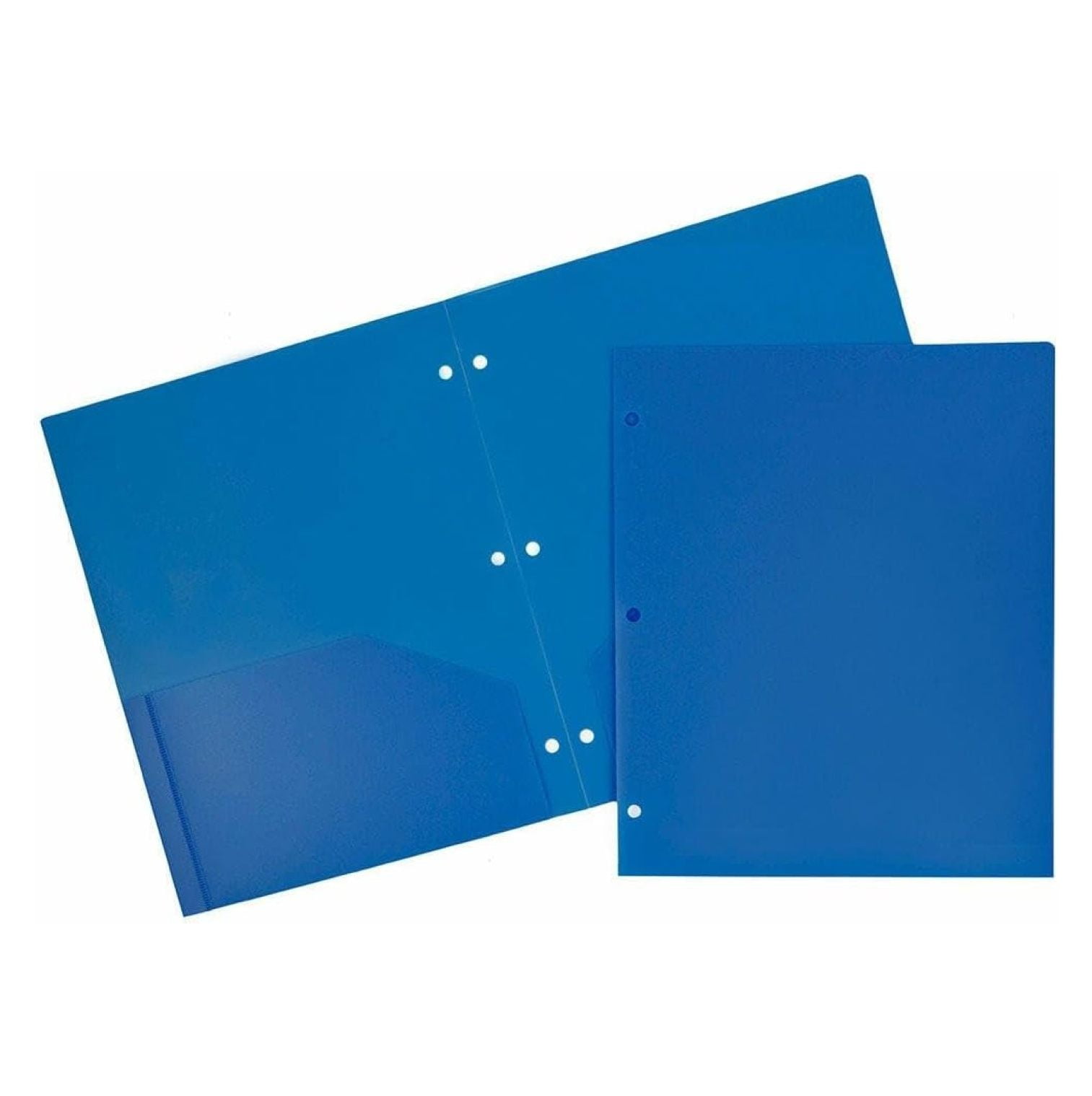 Heavy Duty Plastic 3 Hole Punch Pocket Folders - Extra Tough School ...