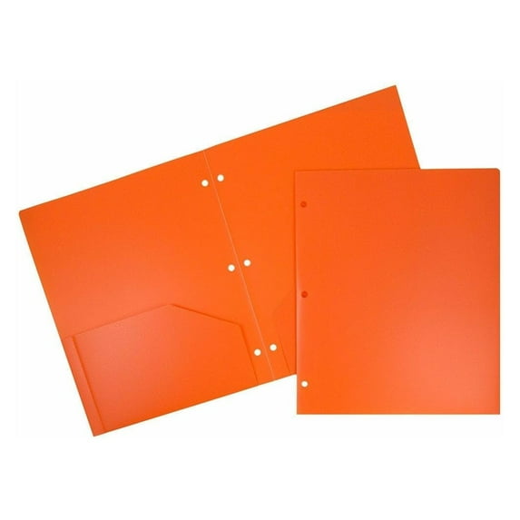 Heavy Duty Plastic 3 Hole Punch Pocket Folders - Extra Tough School ...