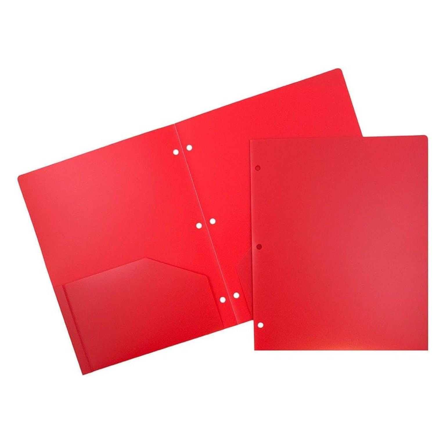Heavy Duty Plastic 3 Hole Punch Pocket Folders - Extra Tough School ...