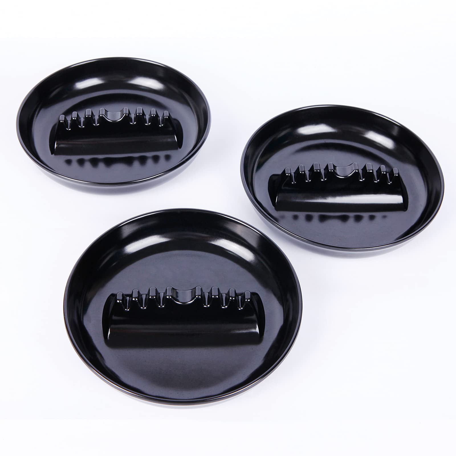 Large Round Plastic Ashtray and Trash Can, Pack of 3, for Indoor ...