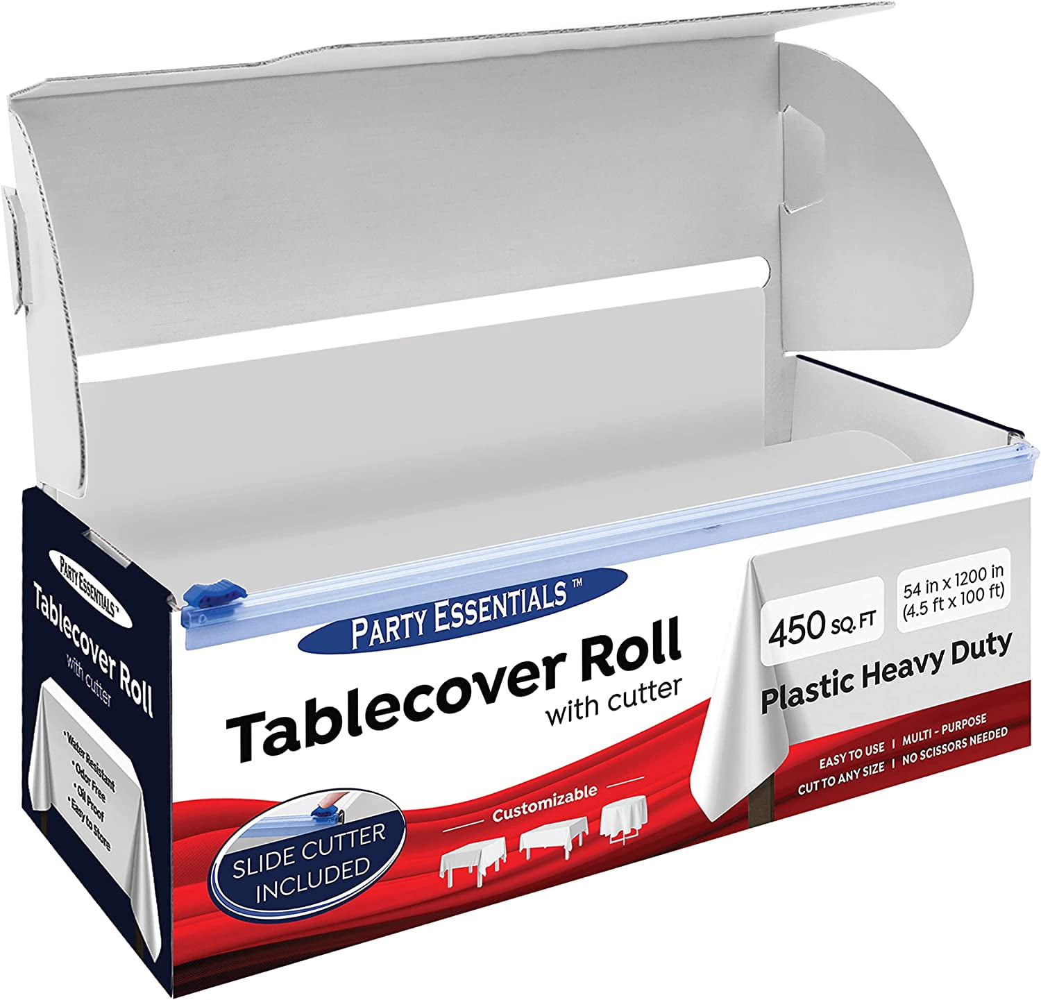 Heavy Duty Plastic Banquet Table Roll Available in 27 Colors, 54" x 100 ...