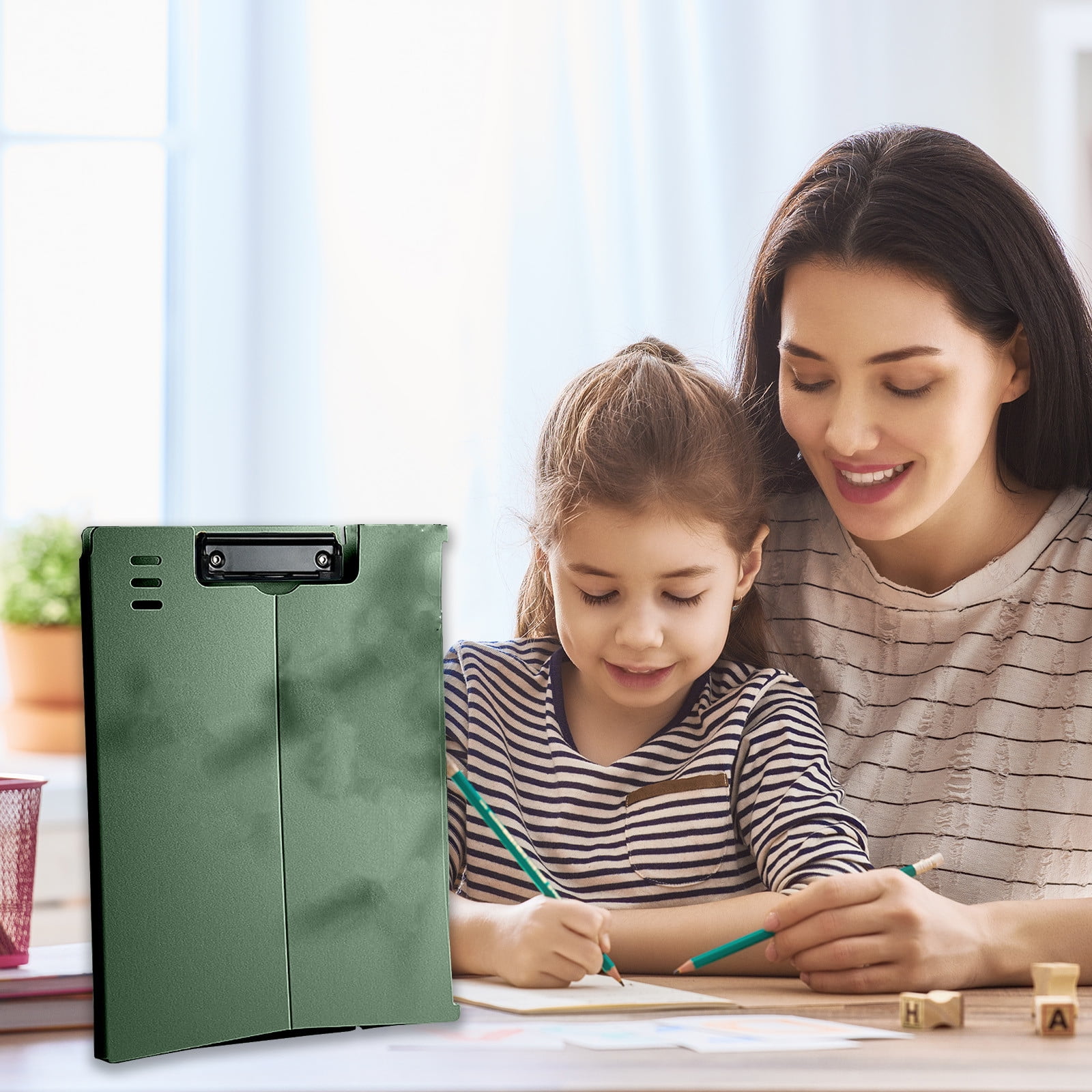 Heavy Duty Plastic Clipboard with Folding Feature 12.4x9.25in, Standing ...