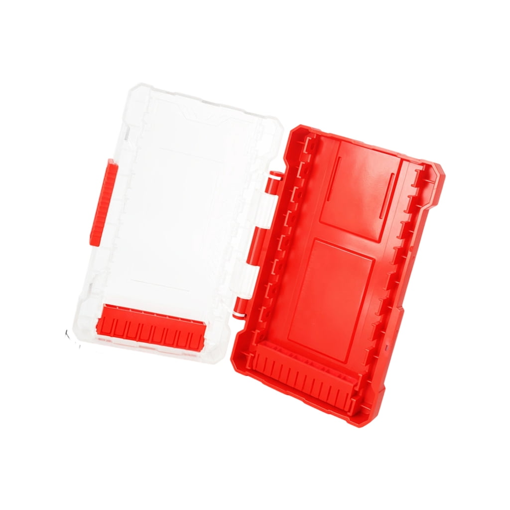 Heavy Duty Plastic Drill Bit Holder Organizer Box Secure Storage For ...
