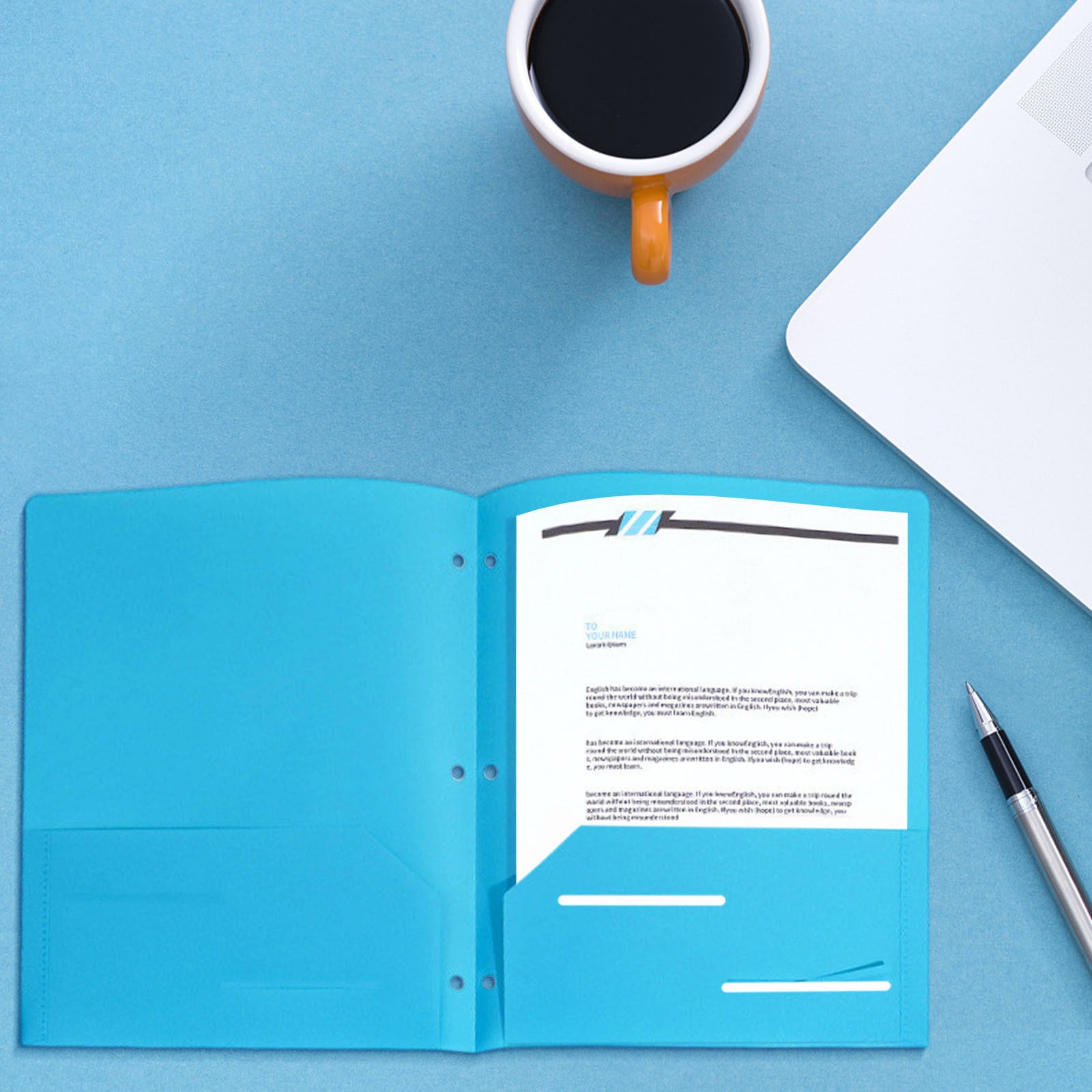 Heavy Duty Plastic Folders with Pockets and Flaps for Documents Letter ...