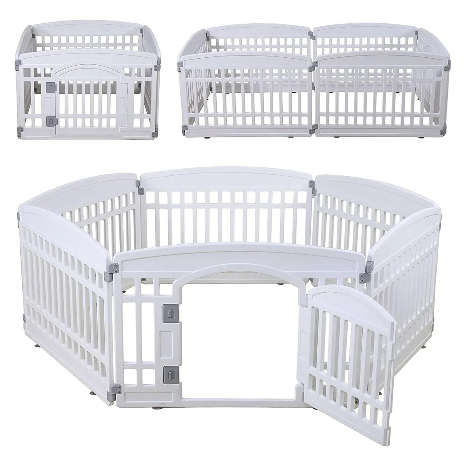 Heavy Duty Plastic Folding Cage 6 Board Puppy Sports Indoor Outdoor ...