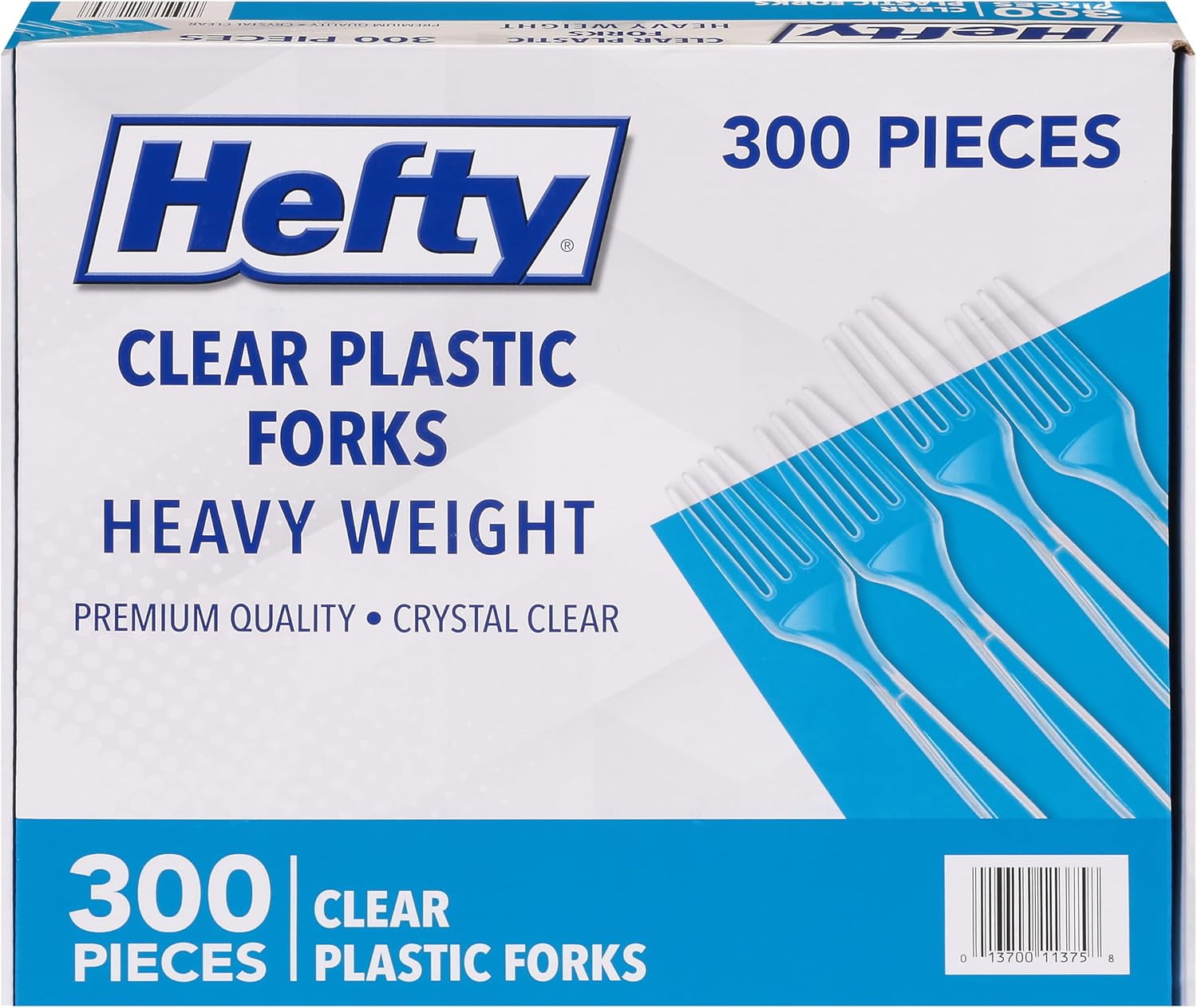 Heavy Duty Plastic Forks, 300 Count, Bulk Clear Disposable Forks for ...