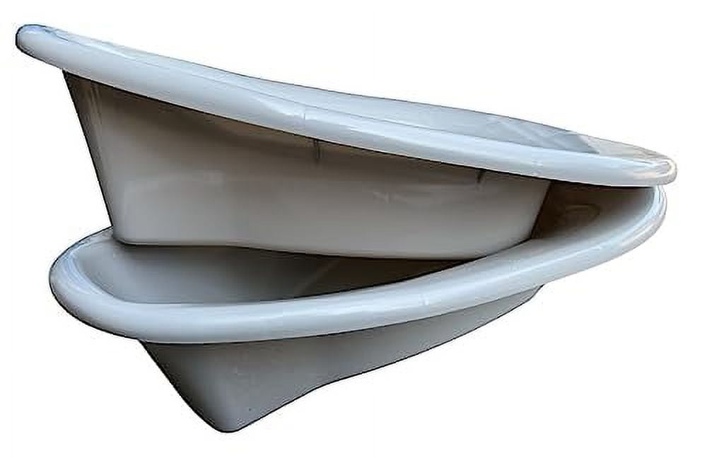 Heavy Duty Plastic Stackable Bedpan, Grey (2 Pack) - Walmart.com