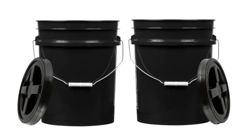 Heavy-Duty Plastic Storage Buckets with Secure Screw-On Lids - Multi ...