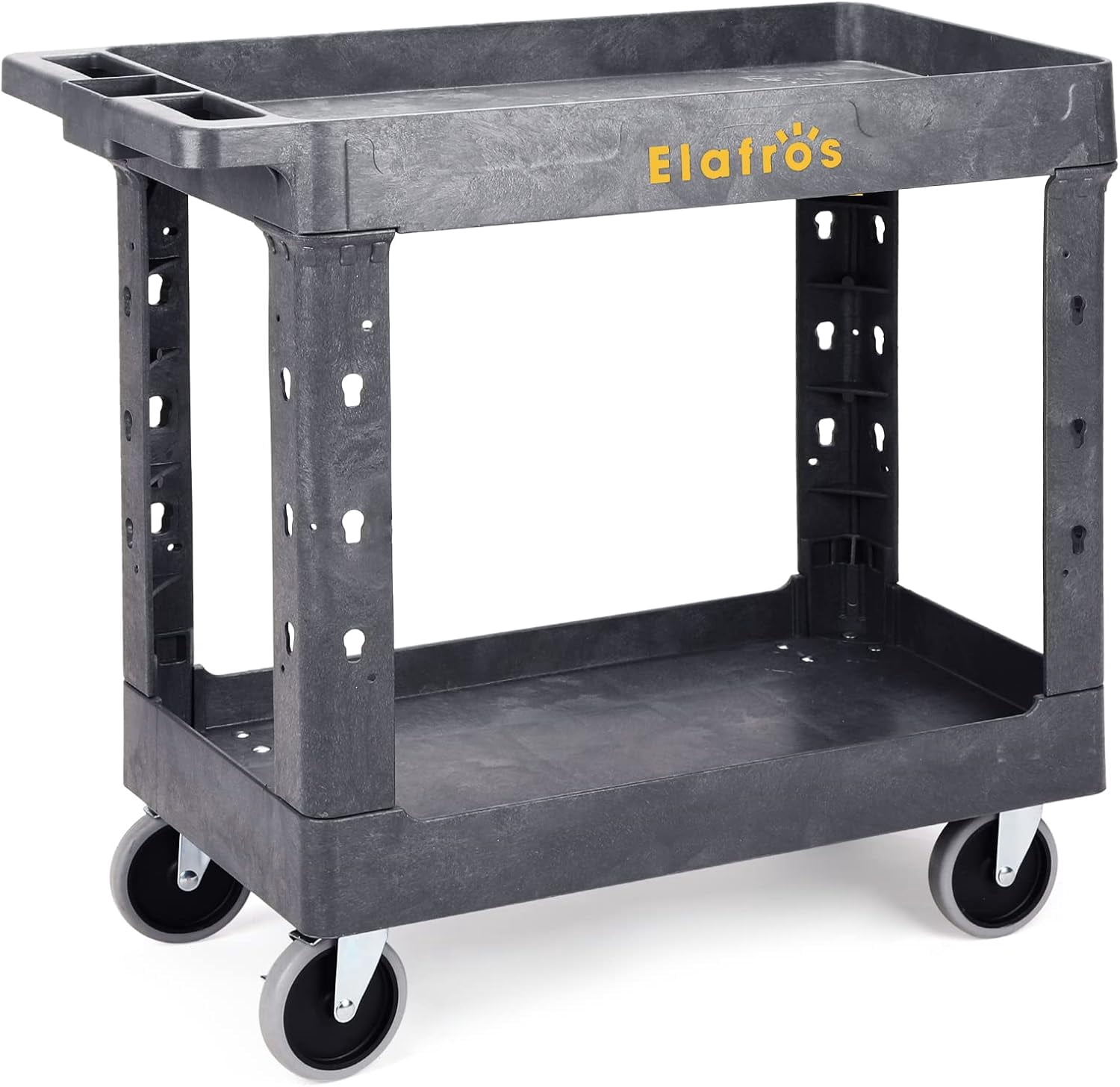Heavy Duty Plastic Utility Cart 34 x 17 Inch - Work Cart Tub Storage W ...