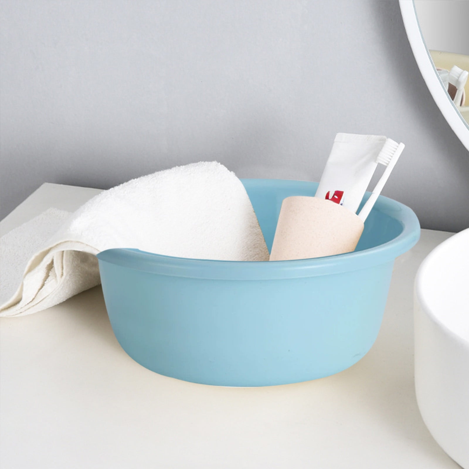 Heavy-Duty Plastic Wash Basin, Square Multipurpose Utility Tub for ...