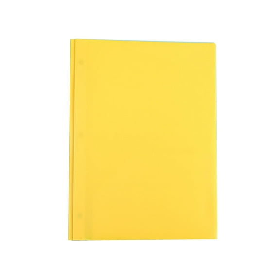 RYWESNIY Heavy Duty Plastic Folder with 3 Prongs and Clear Front Pocket ...