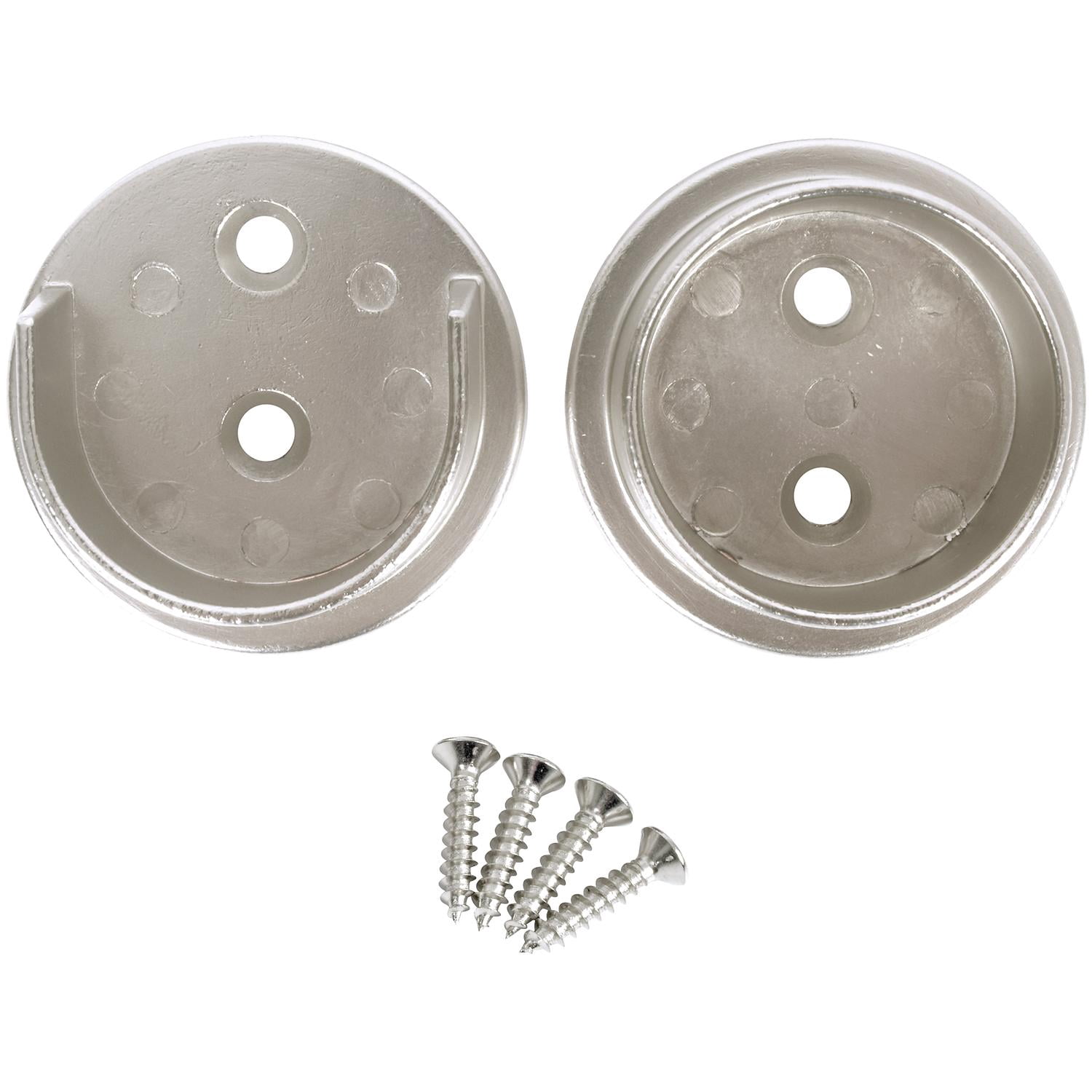 Heavy-Duty Pole Sockets, 2 Holes, Satin Nickel by Stone Harbor Hardware ...