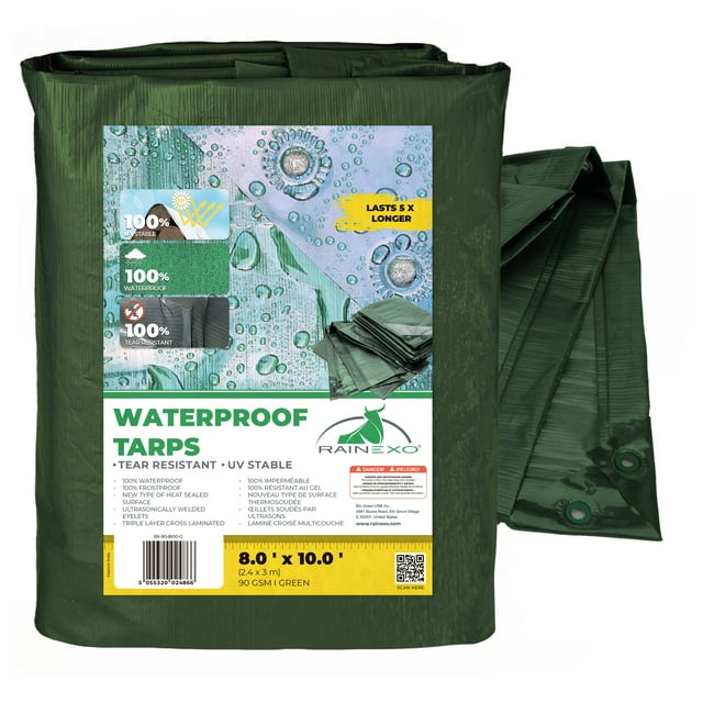 Heavy Duty Poly Tarp, Waterproof, Garden, Camping, Furniture Cover 90 ...