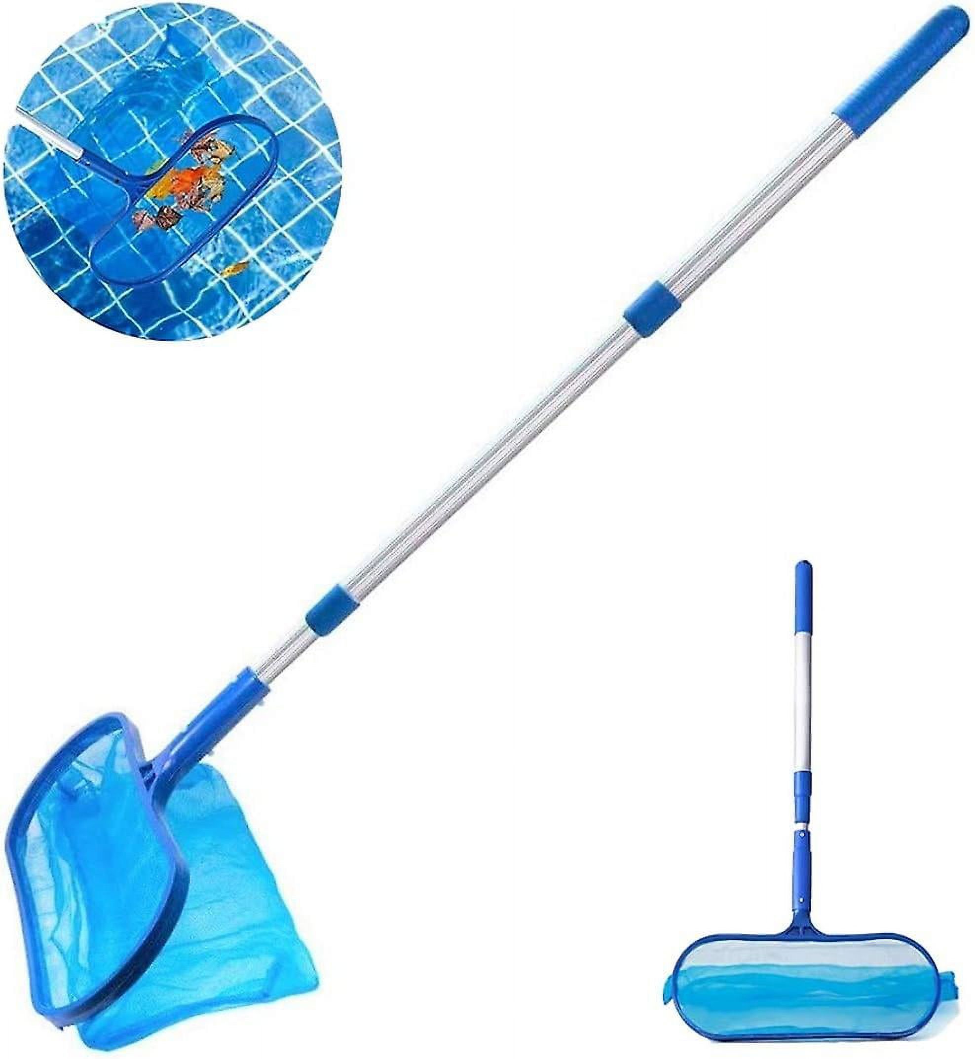 Heavy Duty Pool Leaf Skimmer, 130cm Swimming Pool Leaf Cleaning Net ...