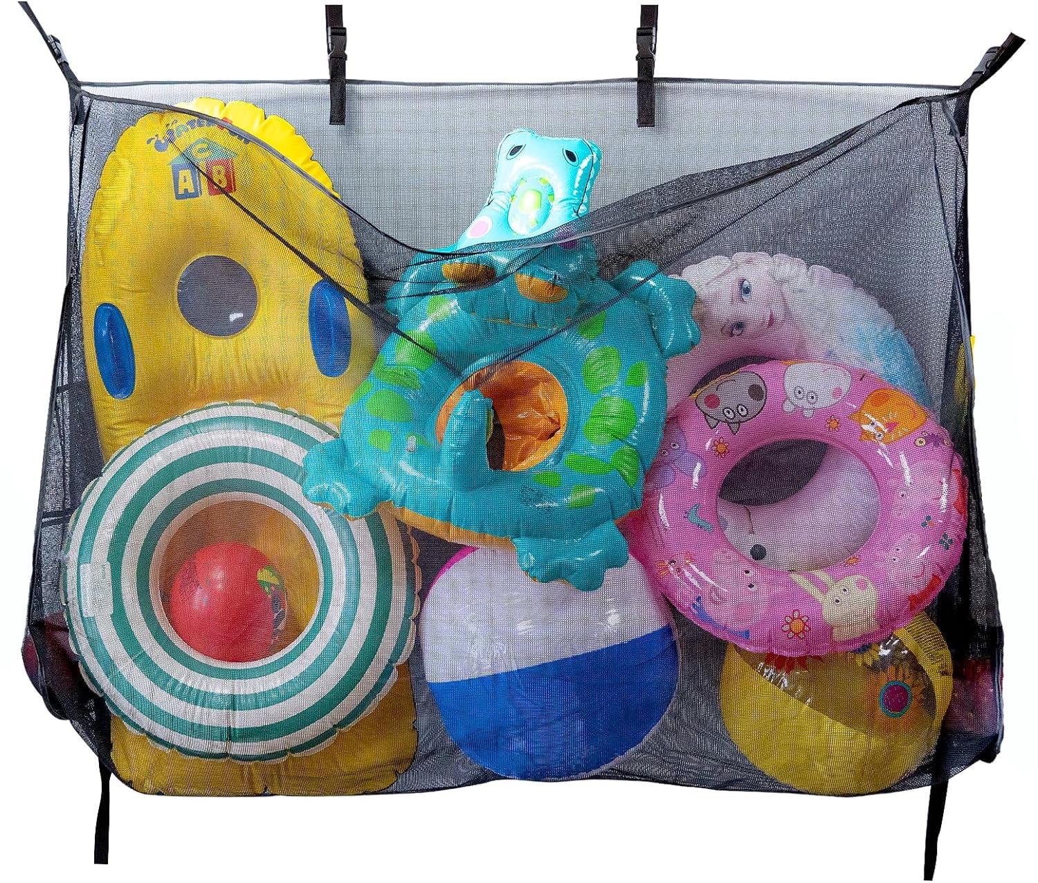 Pool Float Storage Bag,Large Heavy Duty Pool Toy Storage Adjustable ...