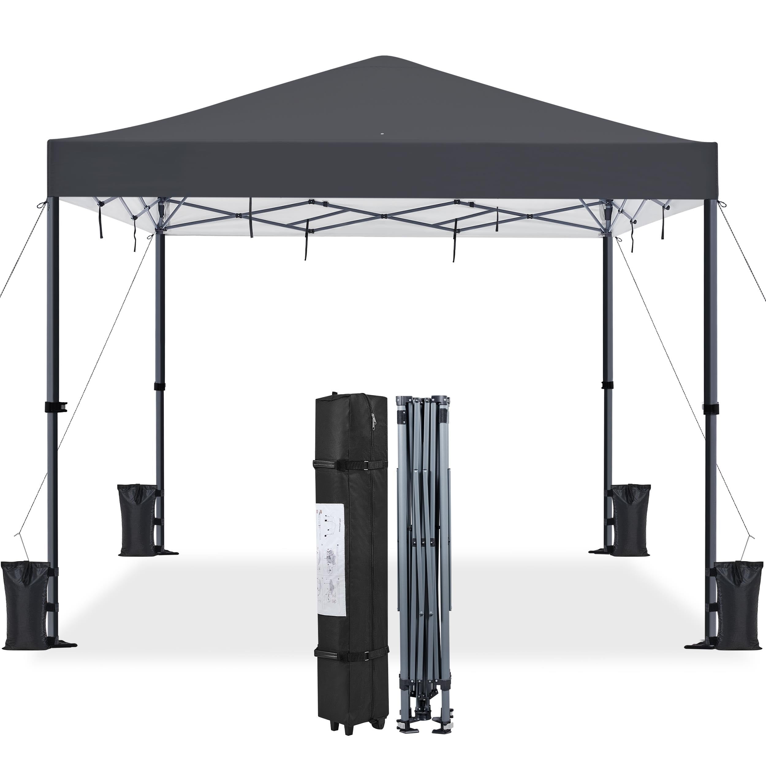 Heavy Duty Pop-up Canopy 12x12FT, One-Push Lock System for Quick ...