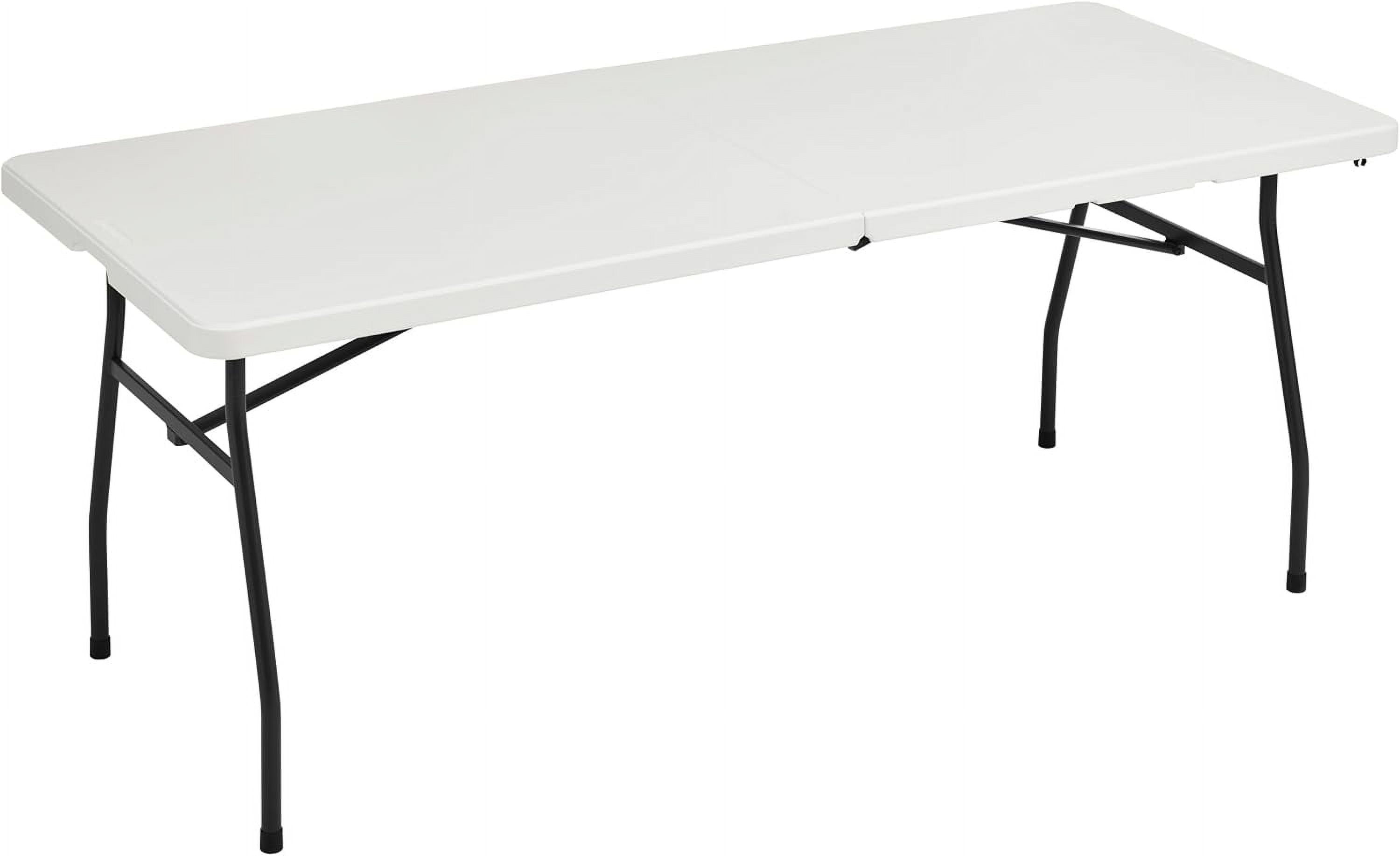 Heavy Duty Portable Folding Table 6 ft with Carrying Handle, Indoor ...