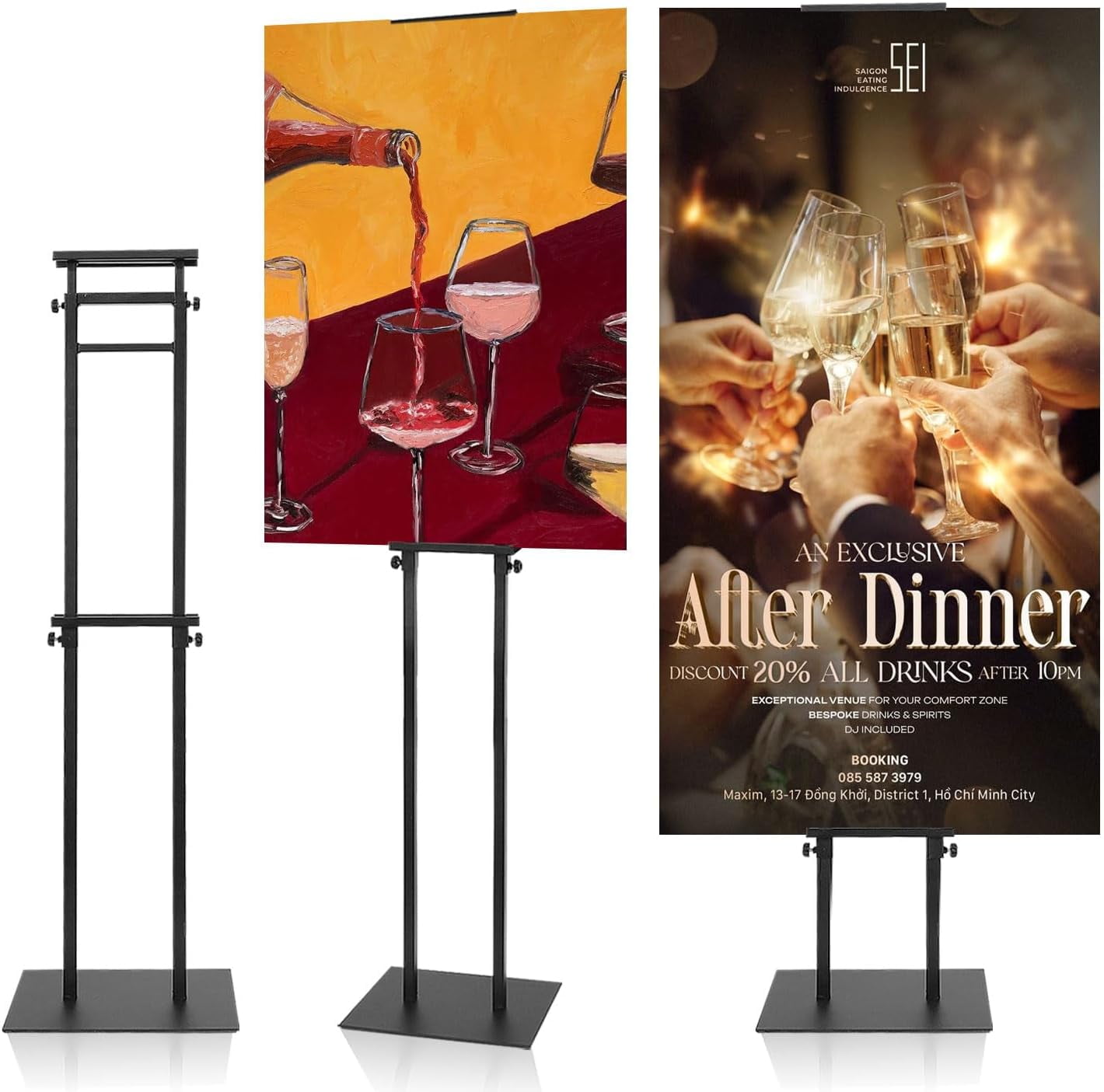 Heavy Duty Poster Stand, Adjustable Floor Poster Stand for Display ...