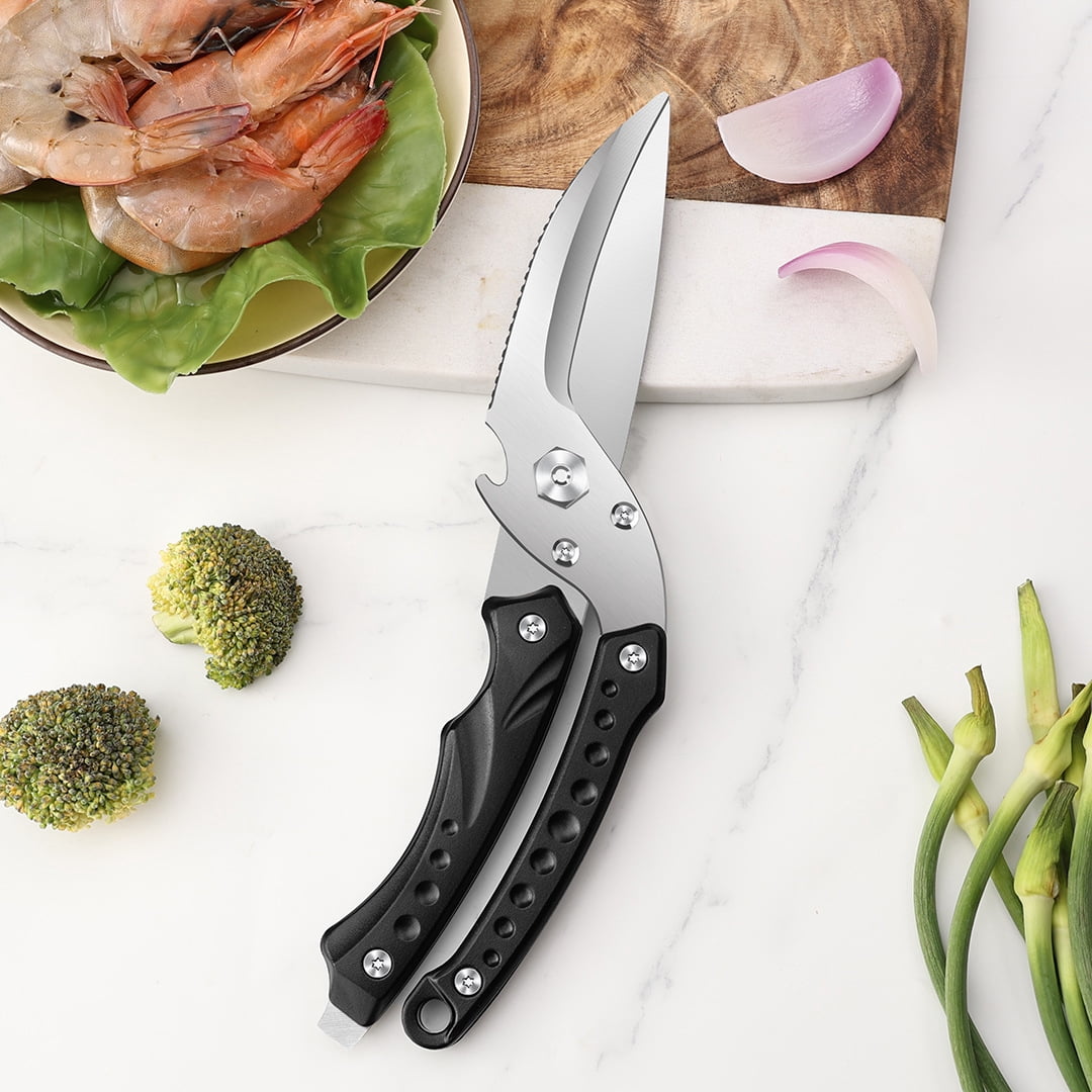 Heavy Duty Poultry Shears - 3CR13 Stainless Steel Kitchen Scissors ...