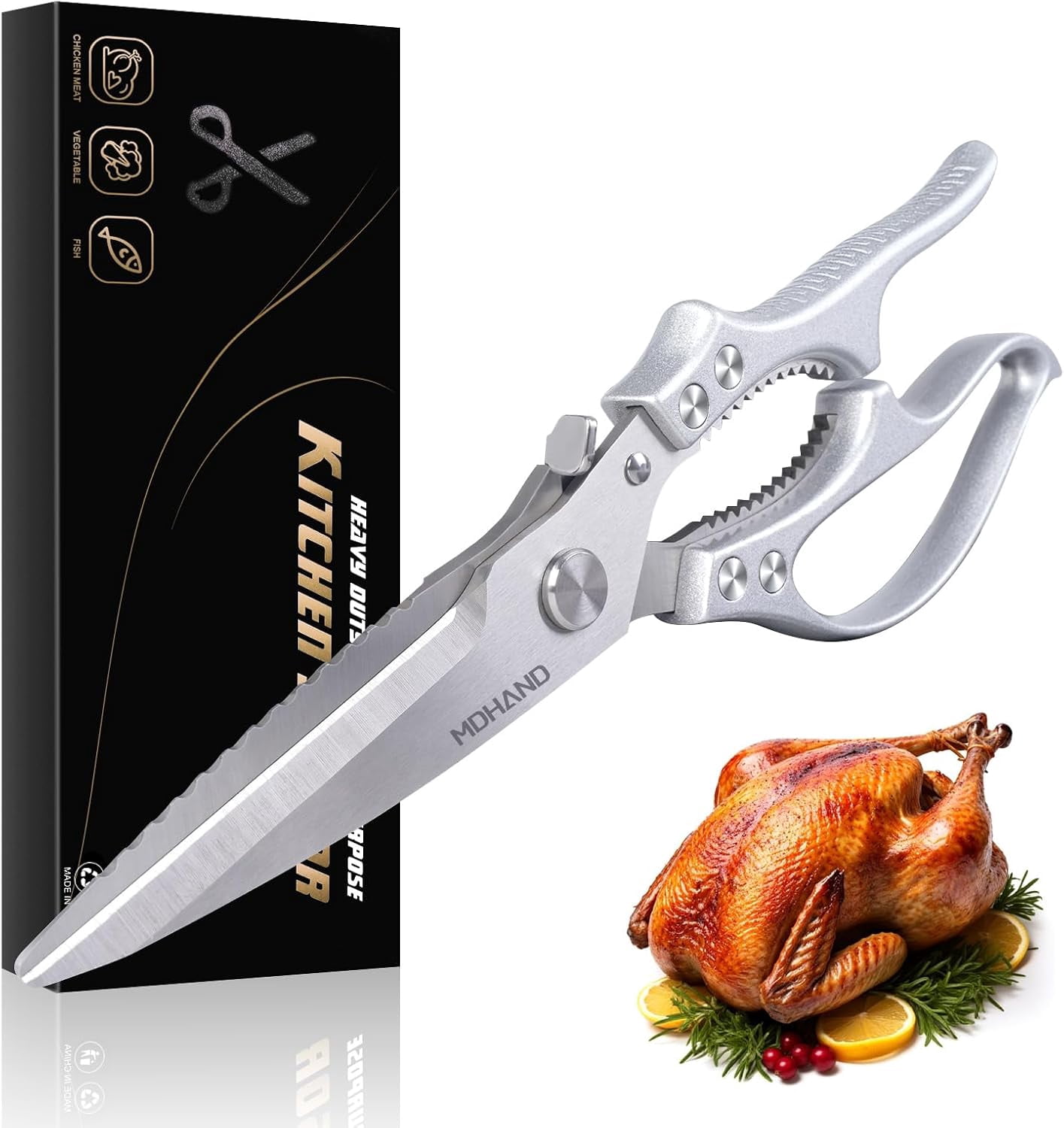 Heavy Duty Poultry Shears, Kitchen Food Scissors All Purpose for Meat ...