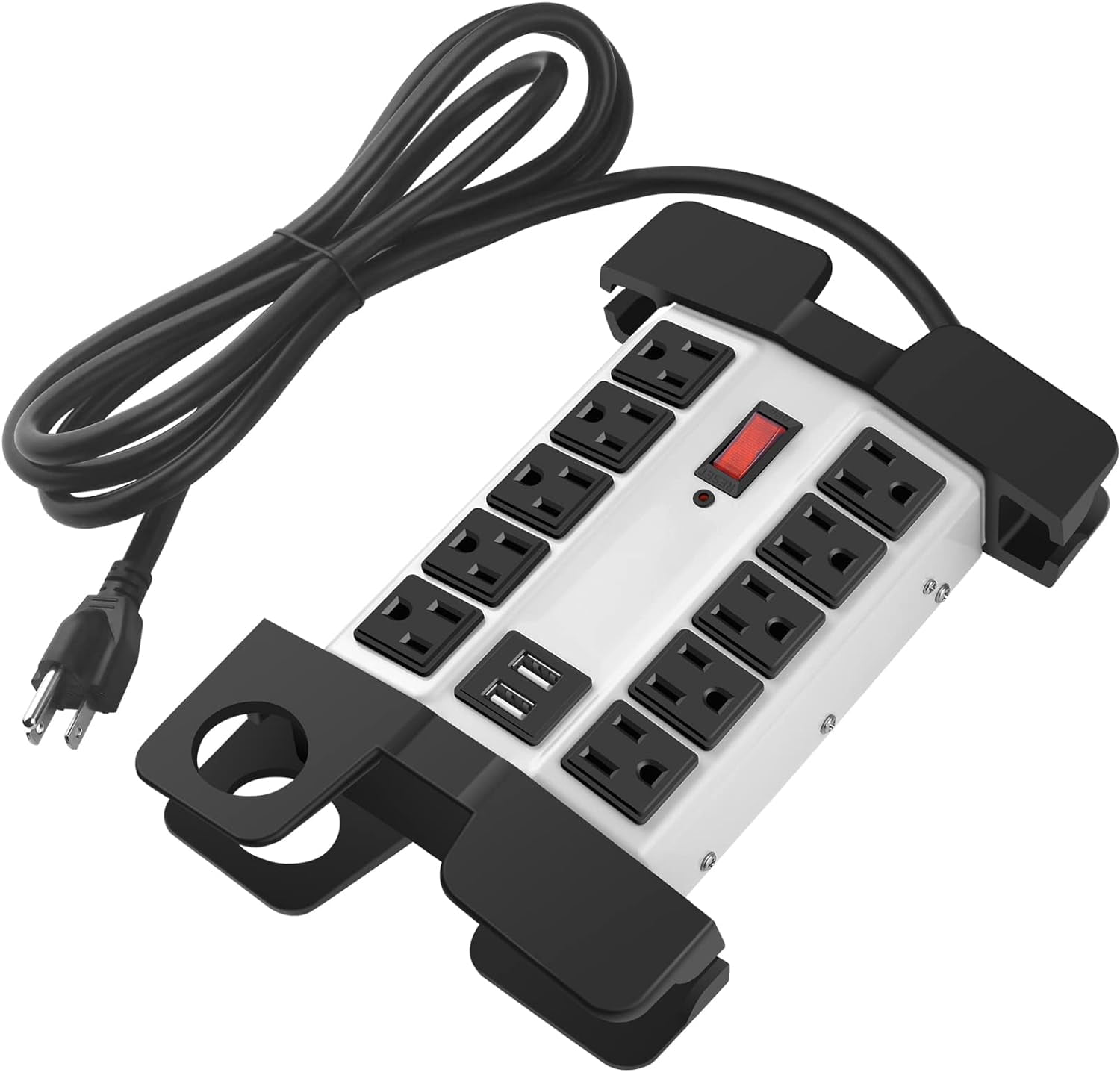 Heavy Duty Power Strip with USB Ports, Garage 10 Outlets Surge ...