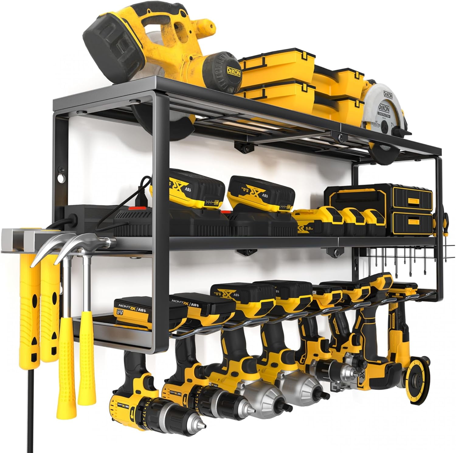 Heavy Duty Power Tool Organizer with Charging Station, Cordless Drill ...