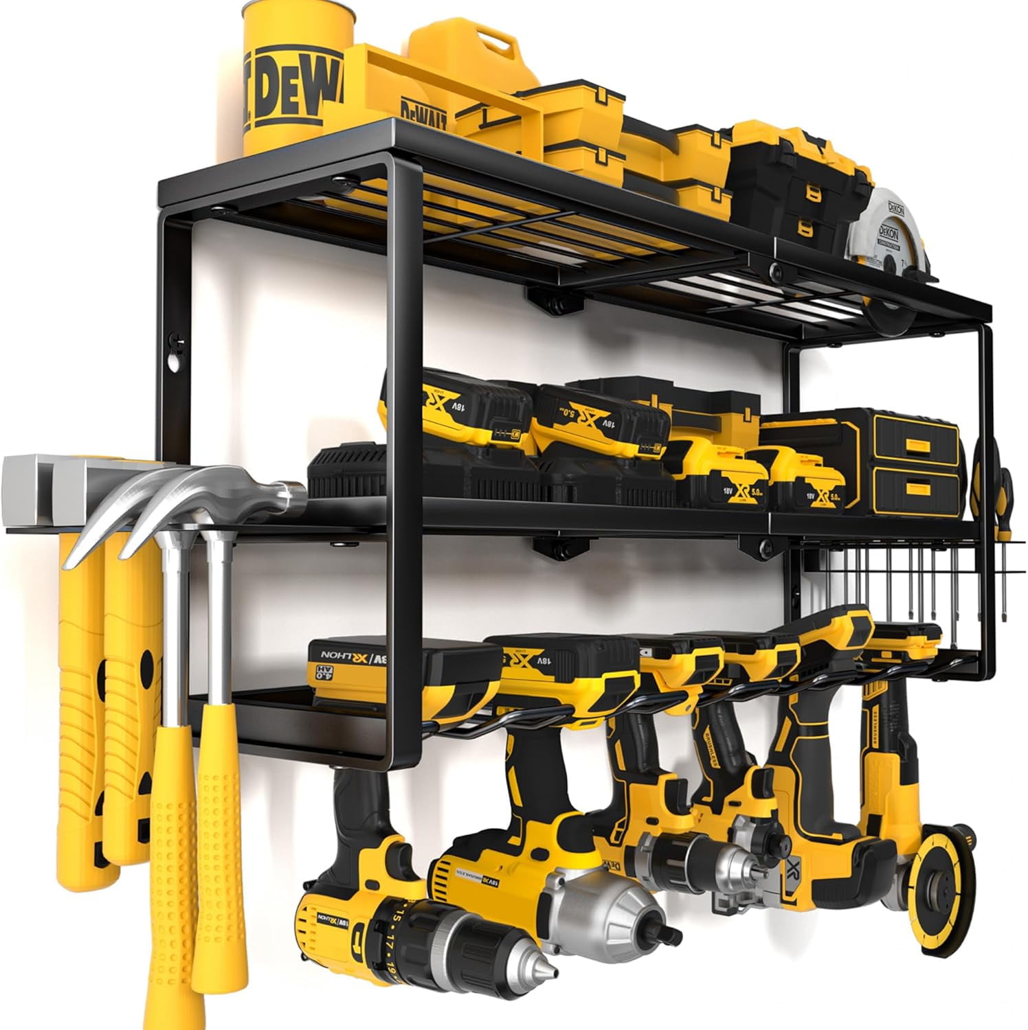 Heavy Duty Power Tool Organizer Wall Mount, Cordless Drill Hanger ...