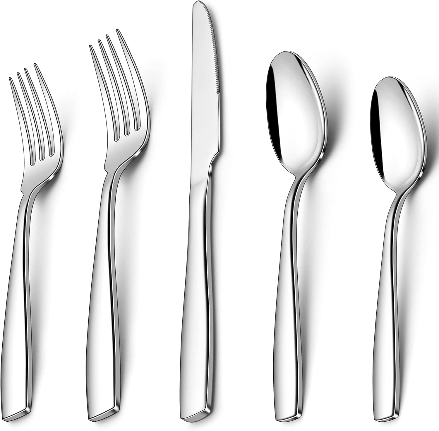 Heavy Duty Premium Stainless Steel Silverware Utensils Collection, 40 ...