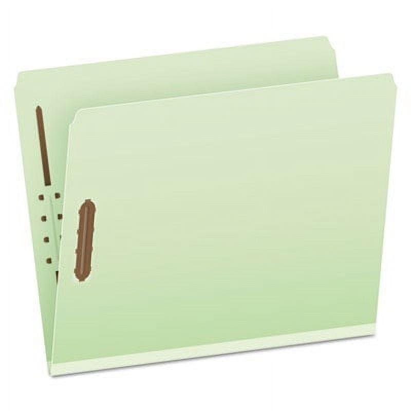 Heavy-Duty Pressboard Folders W/ Embossed Fasteners, Letter Size, Green ...