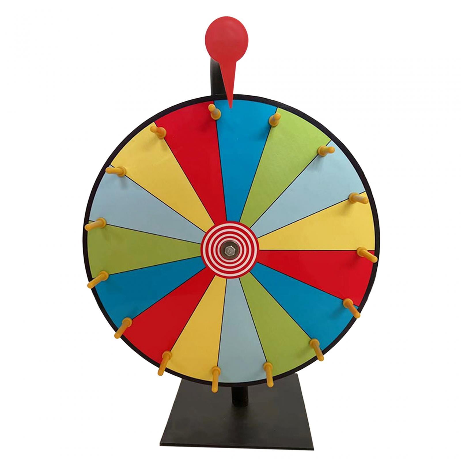 Heavy Duty Prize Wheels, Tabletop Fortune Wheel with Stand, Easy Assembly, 15 Color Slots for ...